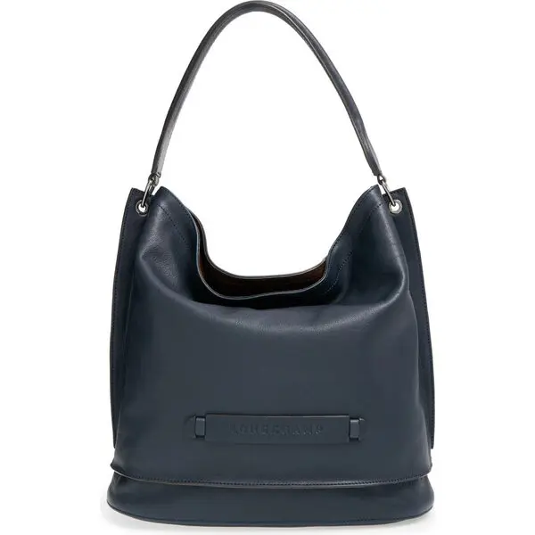 Longchamp 3d' Leather Hobo - Midnight