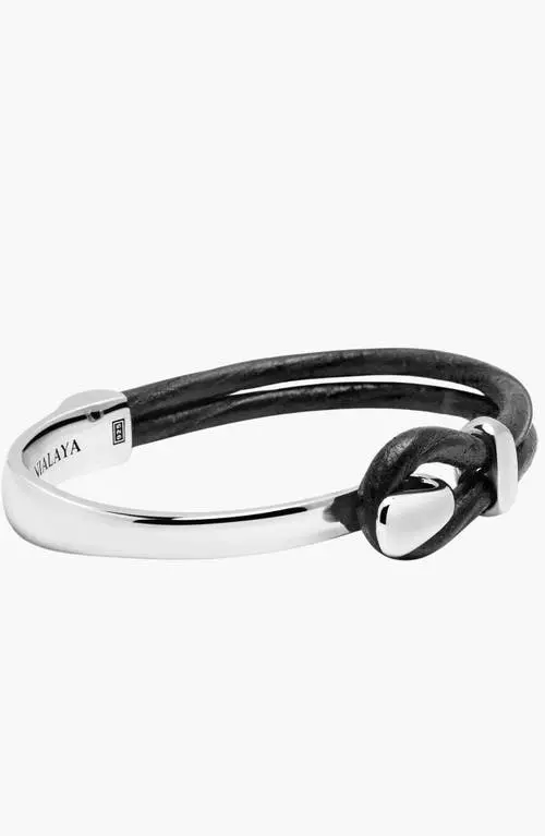 NIALAYA JEWELRY Hook Leather Bracelet
