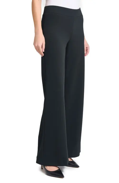 Ming Wang Stretch Deco Crepe Wide-leg Pants