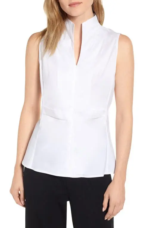 Ming Wang Sleeveless Woven Shell