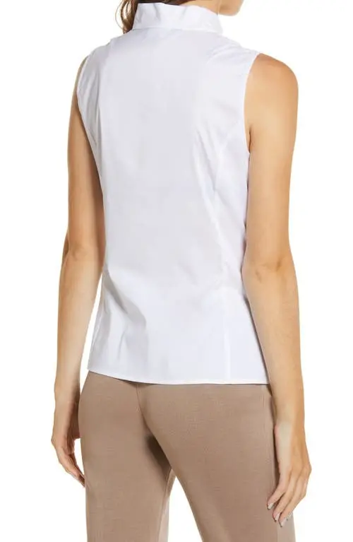 Ming Wang Sleeveless Woven Shell