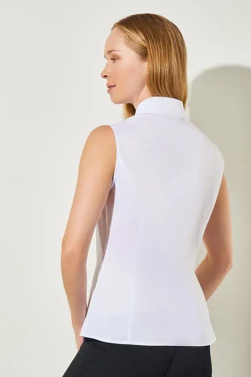 Ming Wang Sleeveless Woven Shell