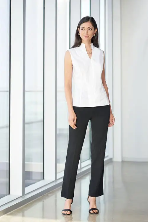 Ming Wang Sleeveless Woven Shell
