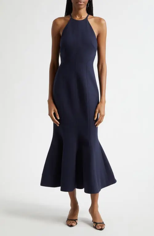 Cinq À Sept Miriam Sleeveless Trumpet Gown - Navy