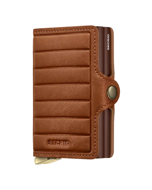 SECRID Premium Twinwallet+ Embossed Lines - Cognac