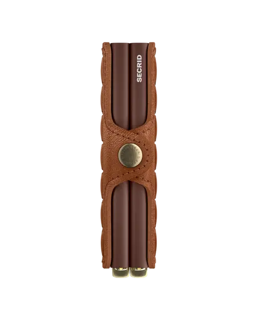 SECRID Premium Twinwallet+ Embossed Lines - Cognac