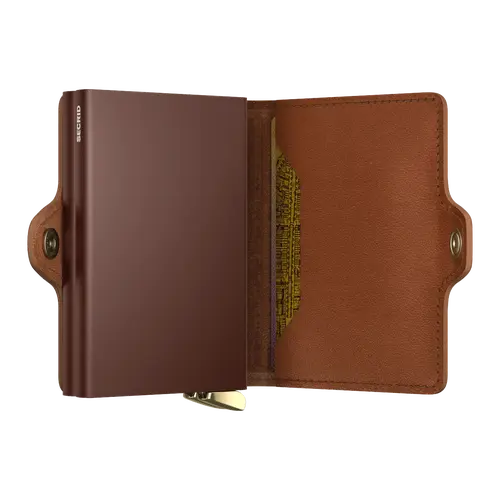 SECRID Premium Twinwallet+ Embossed Lines - Cognac