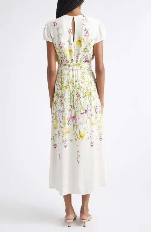 REISS Lyra Floral Print Crepe Maxi Dress