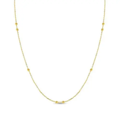 IN SEASON JEWELRY 14k Over Sterling Silver Double Satellite Beaded Necklace - Gold