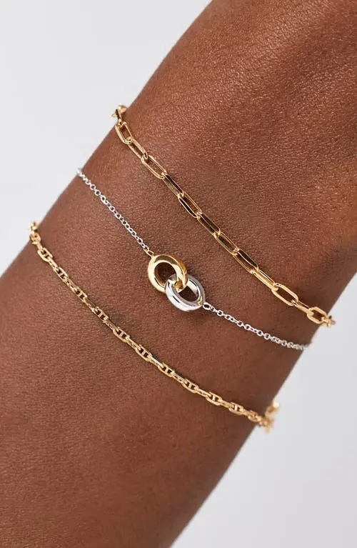 ANA LUISA Solid Duo Links Bracelet - Silver