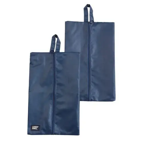 LANDS' END Shoe Bags For Travel Set Of 2 - Navy
