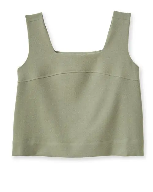 CARTOLINA James Pebbled Crepe Tank - Moss