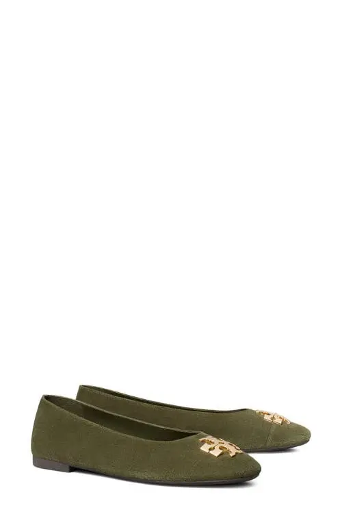 Tory Burch Charlie Cap Toe Ballet Flat - Leccio/gold