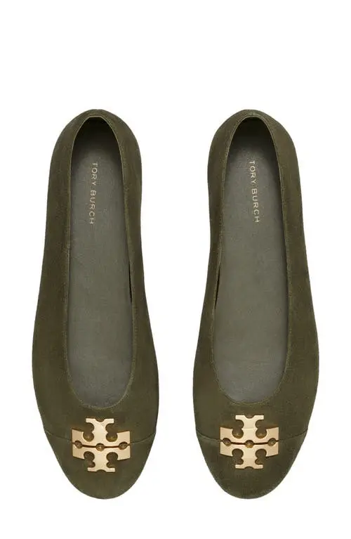 Tory Burch Charlie Cap Toe Ballet Flat - Leccio/gold