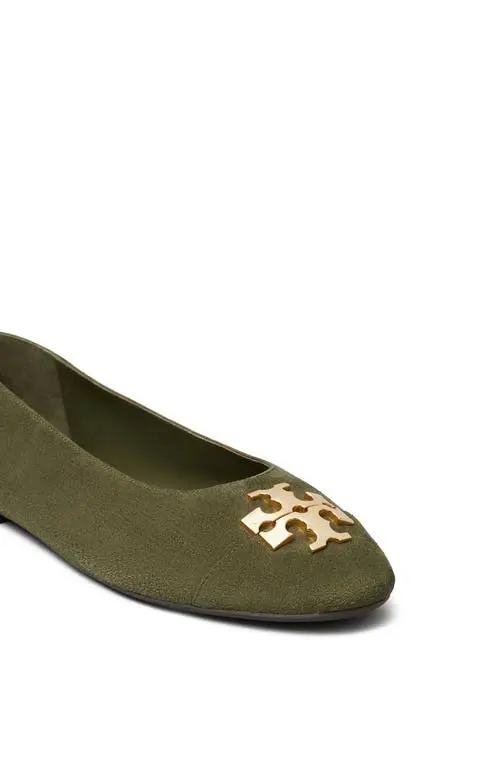 Tory Burch Charlie Cap Toe Ballet Flat - Leccio/gold