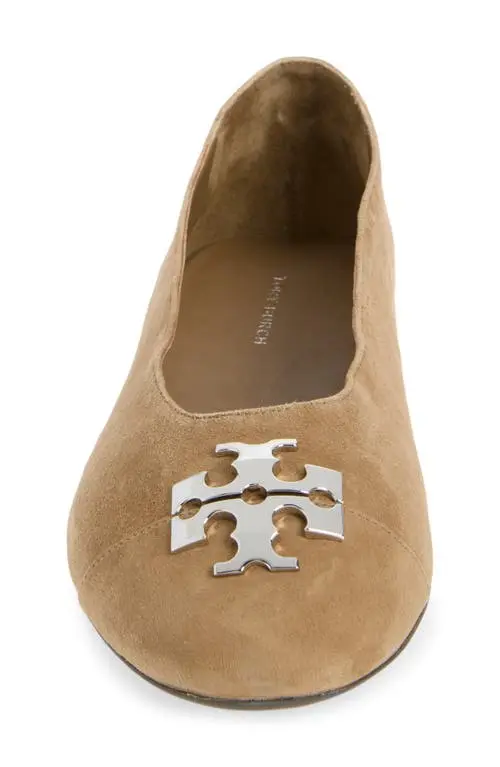 Tory Burch Charlie Cap Toe Ballet Flat - River Rock/silver