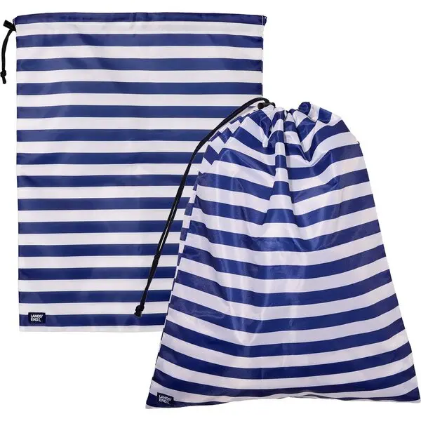 LANDS' END Travel Laundry Bags 2-pack - Navy