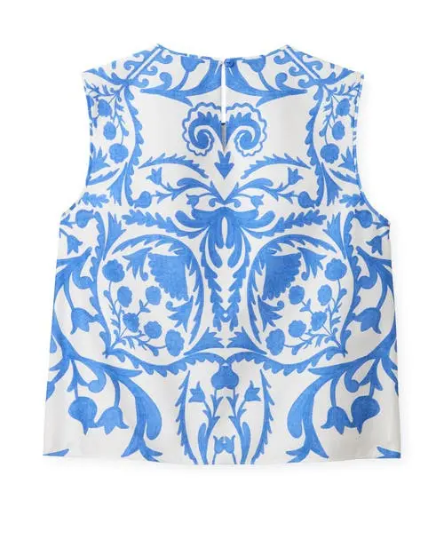 CARTOLINA Linda Printed Shell - Provence Blue