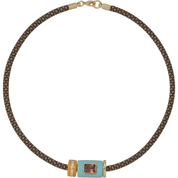 ROXANNE ASSOULIN The Cylinder Cord Necklace - Cloud