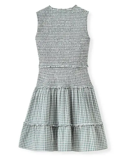 CARTOLINA Rhett Gingham Smocked Mini Dress