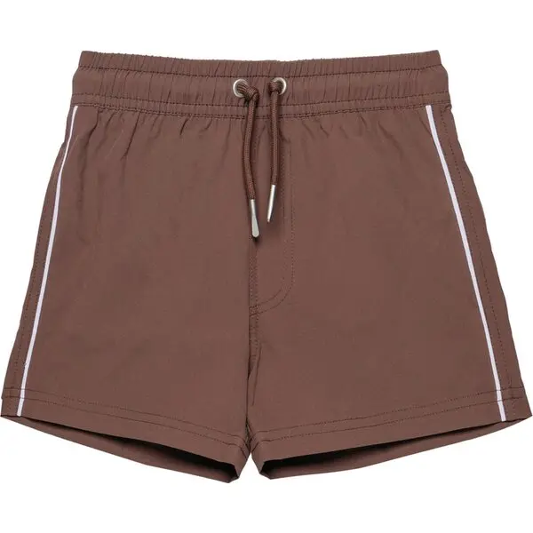 GOTTEX MENS Gottex 7" Inseam Striped Swim Trunks - Mocha