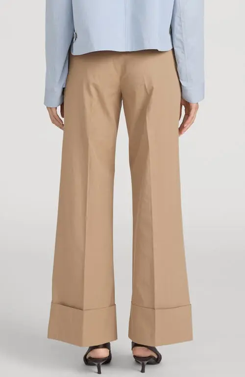 FRAME High-waisted Wide Leg Palazzo Pants - Khaki