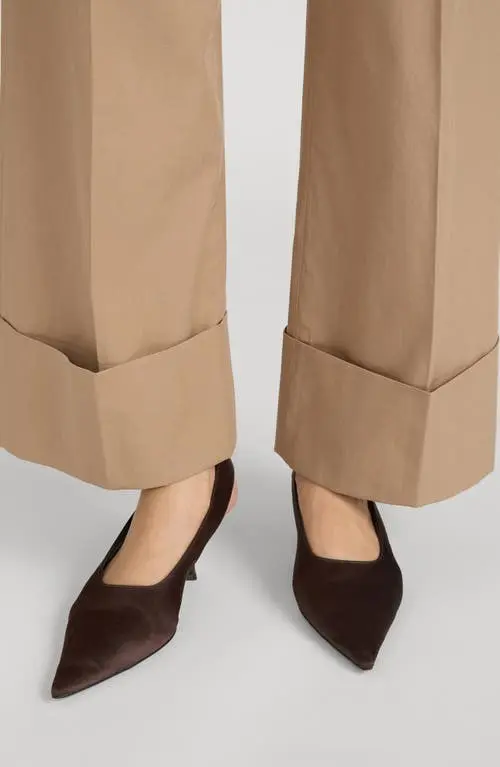 FRAME High-waisted Wide Leg Palazzo Pants - Khaki