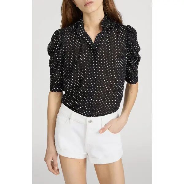 FRAME The Gillian Silk Button-up Shirt - Black Multi