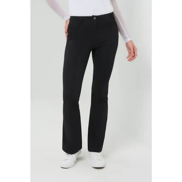 Anatomie Katya Ultralight Flare Pants With Pintucking - Black
