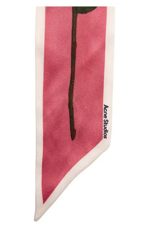 Acne Studios Villy Rose Midsummer Thin Silk Scarf