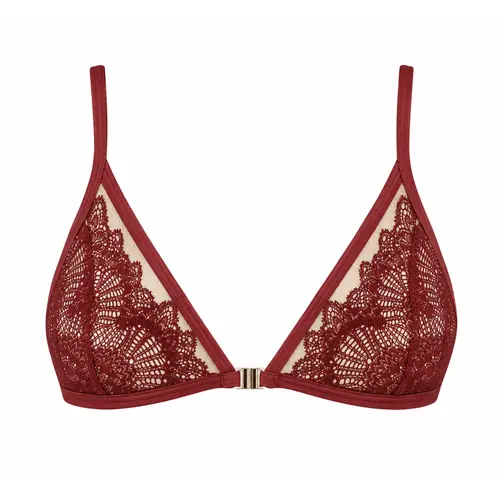 IVY SWIMWEAR Bianca Lace Embellished Bikini Top - Red