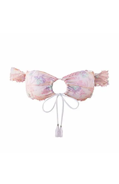 IVY SWIMWEAR Lani Lace Off-shoulder Bikini Top - Lavender
