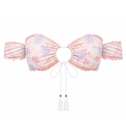 IVY SWIMWEAR Lani Off-the-shoulder Lace Bikini Top - Lavender