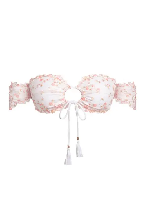 IVY SWIMWEAR Lani Lace Off-shoulder Bikini Top - Pink