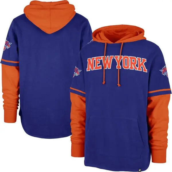 '47 47 New York Knicks Trifecta Shortstop Pullover Hoodie