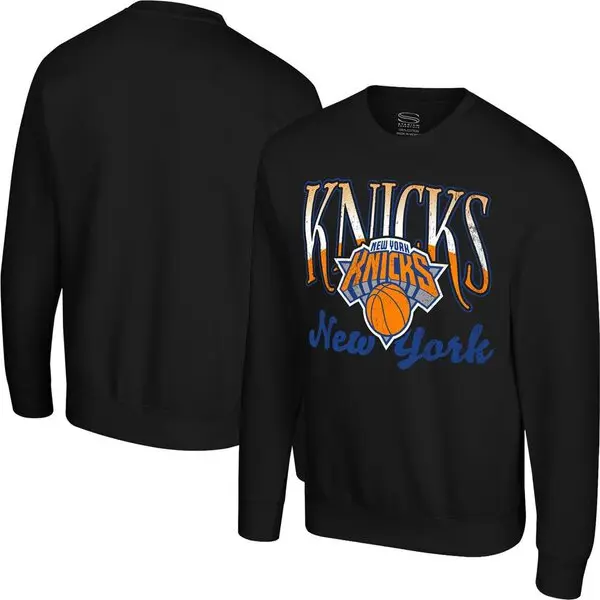 STADIUM ESSENTIALS New York Knicks Sky High Fleece Sweatshirt By - Black