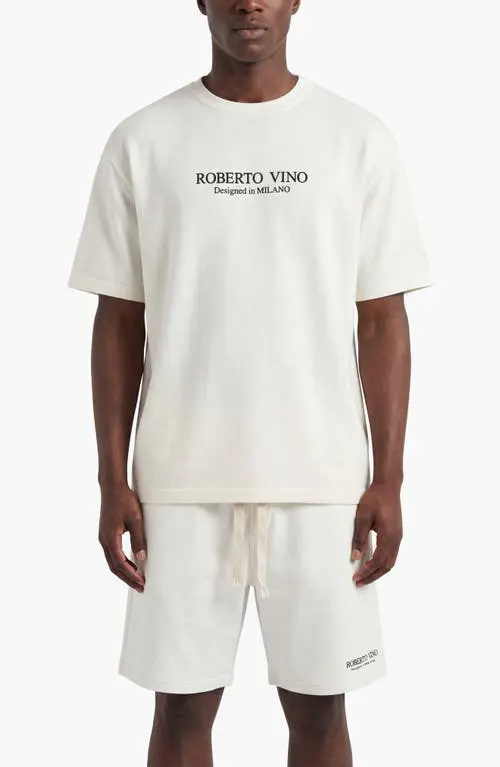 ROBERTO VINO Oversize Knitted Short Set - White