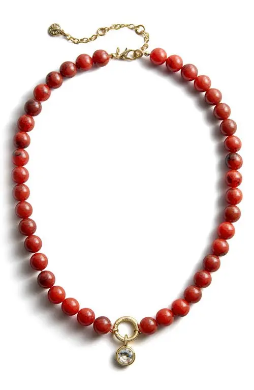 Baublebar Janette Beaded Pendant Necklace - Red