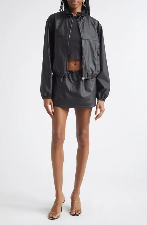 Alexander Wang Bungee Waist Leather Miniskirt