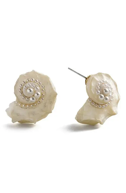 Baublebar Santana Faux Pearl Statement Earrings - White