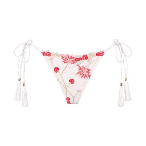 IVY SWIMWEAR Lani Bikini Bottoms - White Cherry
