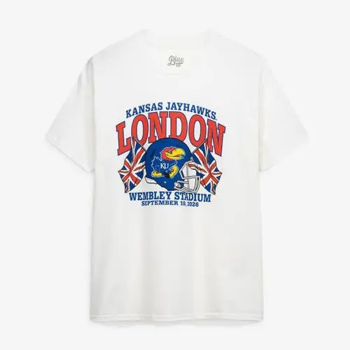 BLUE 84 Kansas Jayhawks London Union Jack Classic T-shirt - White