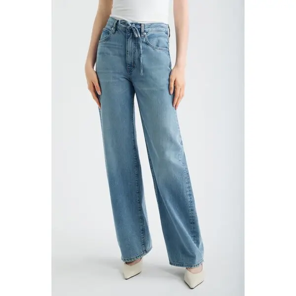 FRAME The Off Duty Drawstring Bow Jeans