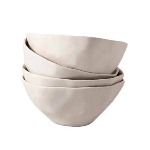 BE HOME Tam Stoneware Dessert Bowlset Of 4 - Pearl