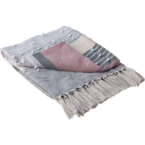 BE HOME Baso Recycled Throw - Grey