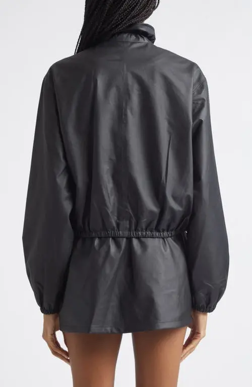 Alexander Wang Shrunken Leather Track Jacket - Black