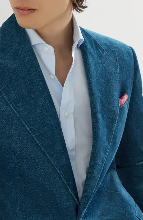 Brunello Cucinelli Effect Cotton Velvet Tailor Blazer With Peak Lapels