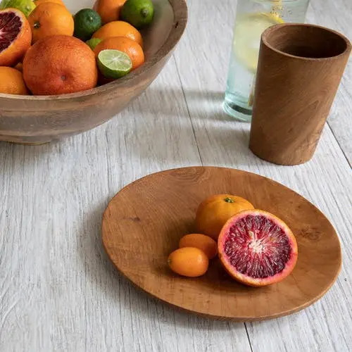 BE HOME Teak Salad Plate