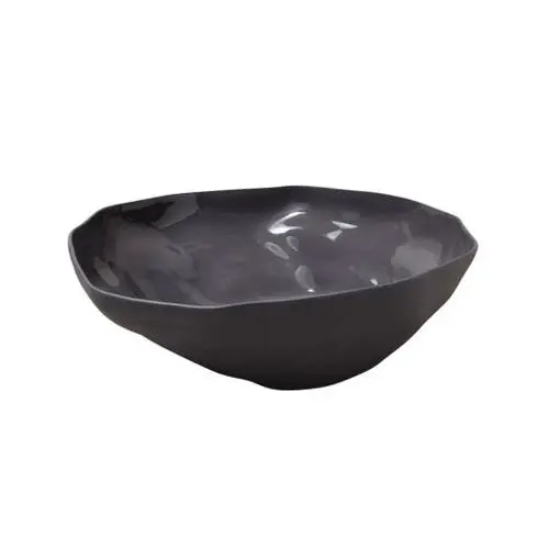 BE HOME Tam Stoneware Large Serving Bowl - Slate