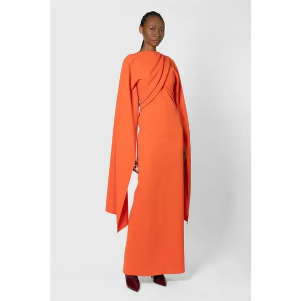 ROKSANDA Iven Long Sleeved Maxi Dress - Venetian Red